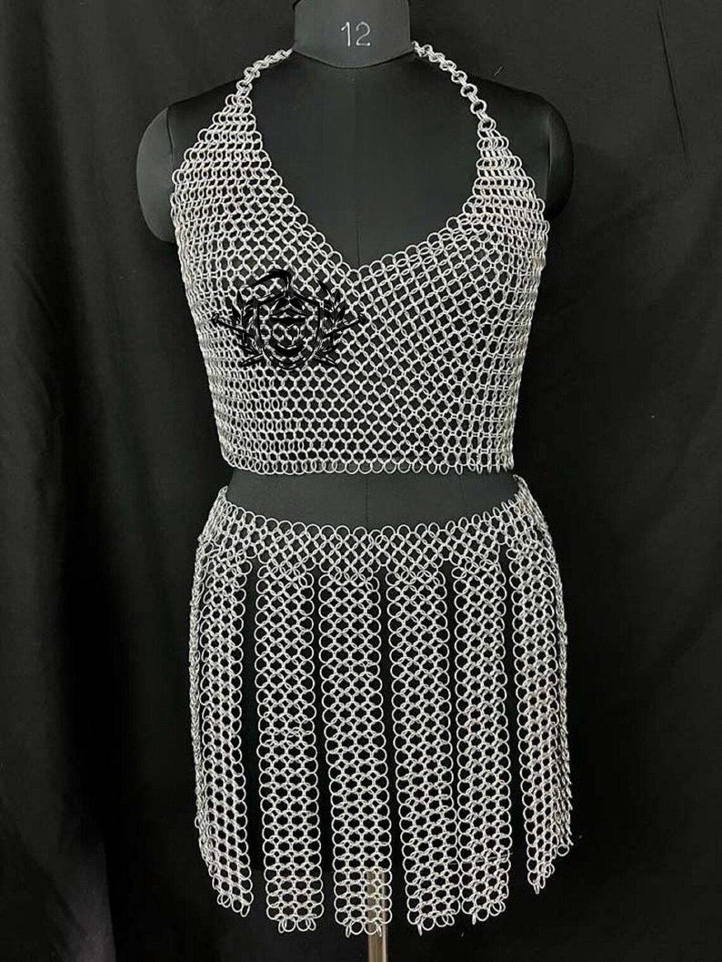10 Mm Butted Chainmail Top and Skirt for Women, Aluminum Butted ...