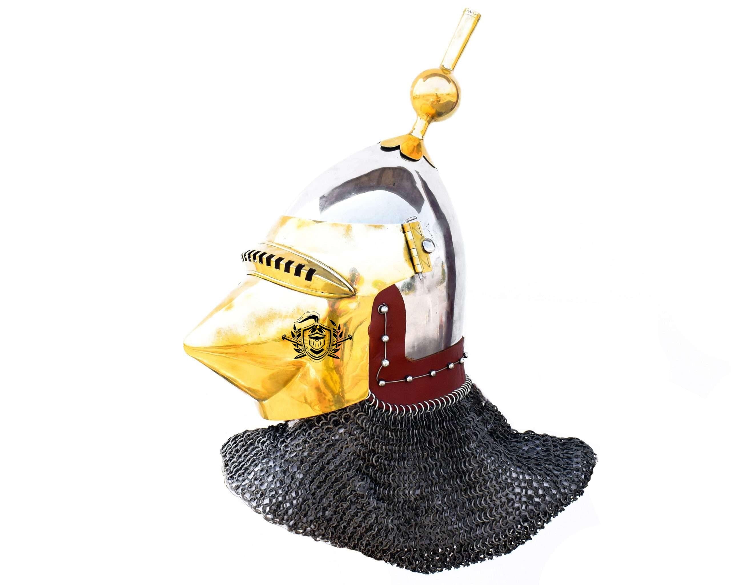 Medieval Pigface Bascinet Helmet With Av-entail for Reenactment - Etsy