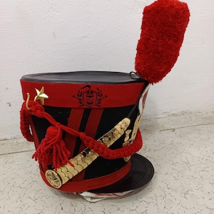 Napoleonic Leather Shako Helmet, Black Color French Shako Military ...