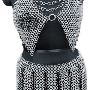 Anodized Aluminum Chainmail Top and Skirt, Fantasy Costume - Etsy