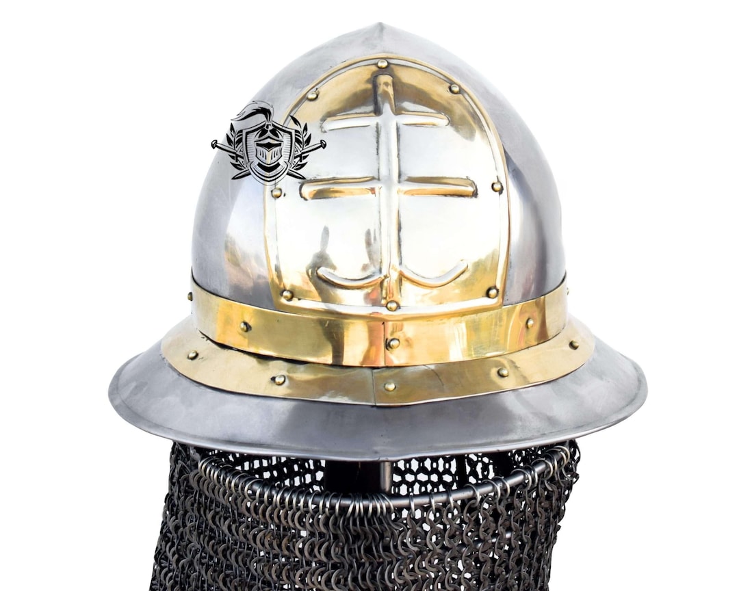 Medieval Byzantine Kettle Hat Helmet: Mild Steel Reenactment Armor - Etsy