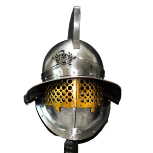 Gladiator Murmillo Helmet Made From Mild Steel for Gladiator Combat ...