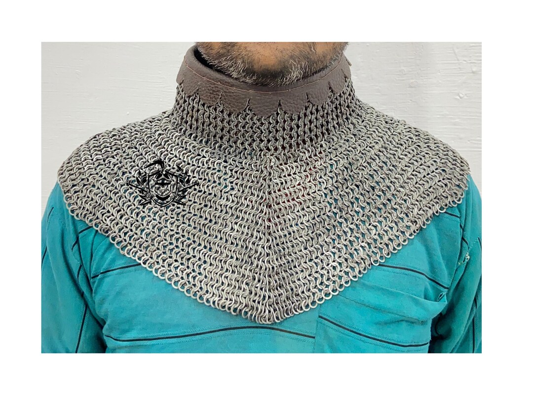 6mm Riveted Chainmail Gorget: Mild Steel LARP Armor - Etsy