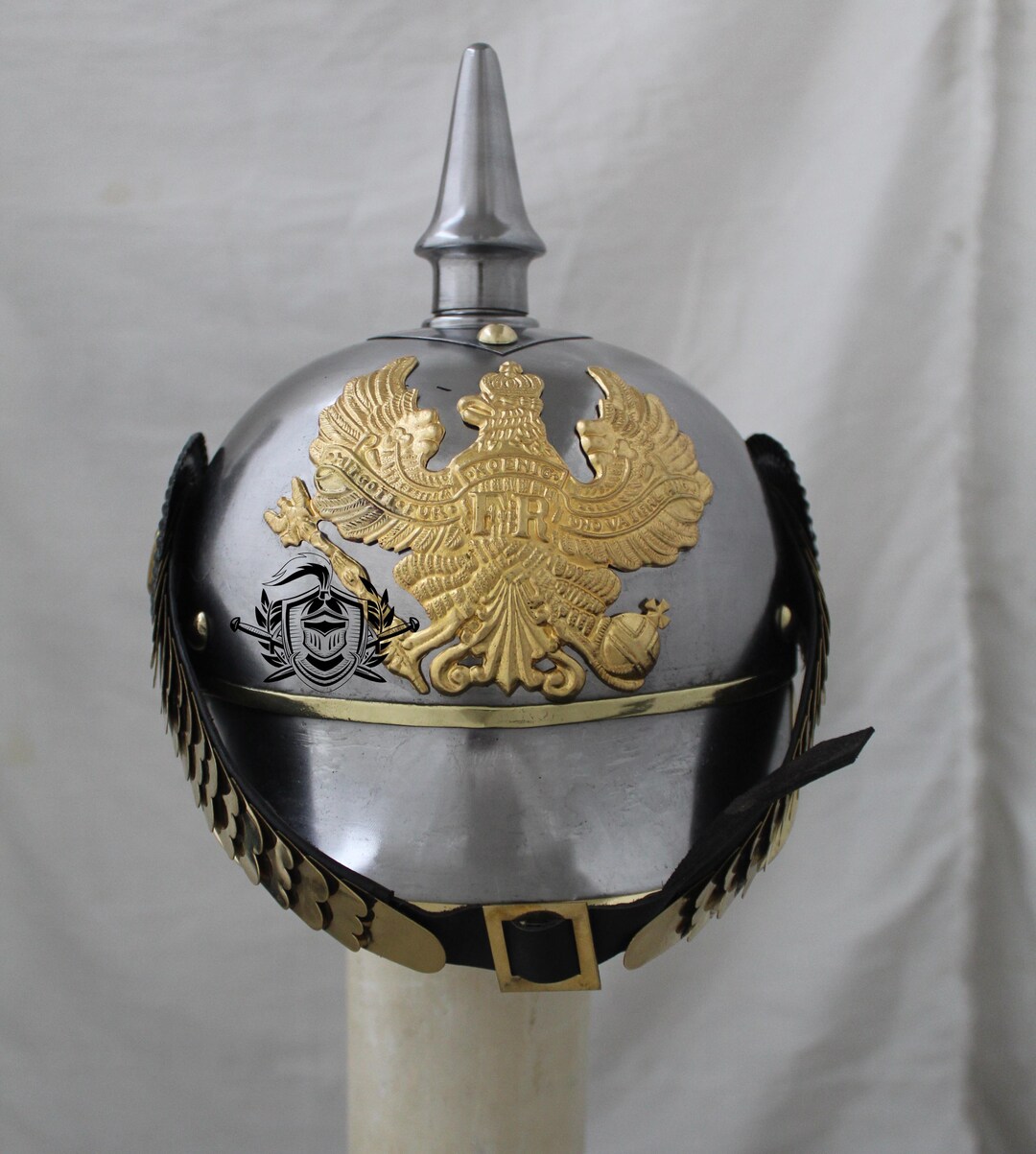 Steel Imperial Prussian Helmet Geramn Pickelhaube Spiked WW1 Armor ...