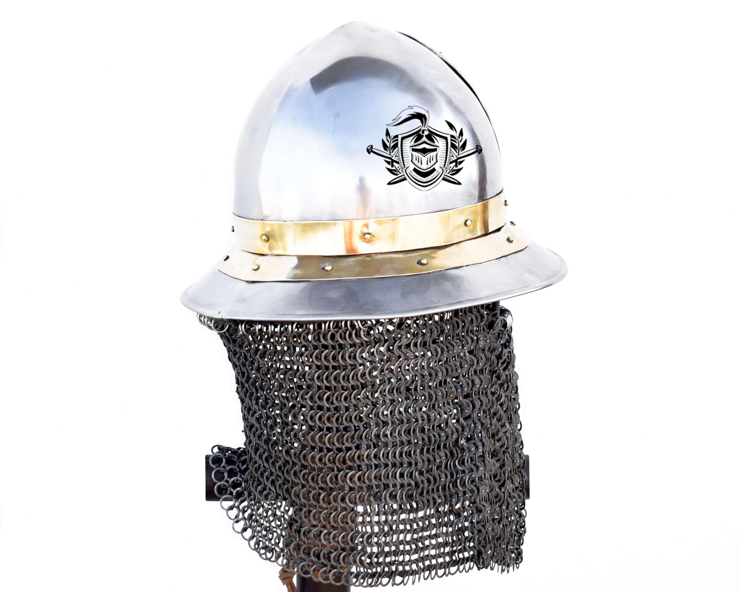 Medieval Byzantine Kettle Hat Helmet: Mild Steel Reenactment Armor - Etsy