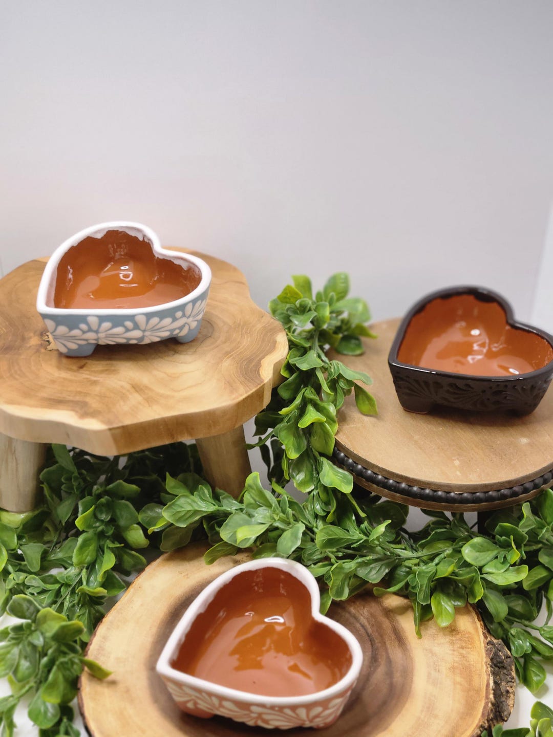 Handmade Heart Molcajete: Mexican Talavera Clay Salsa Bowl - Etsy