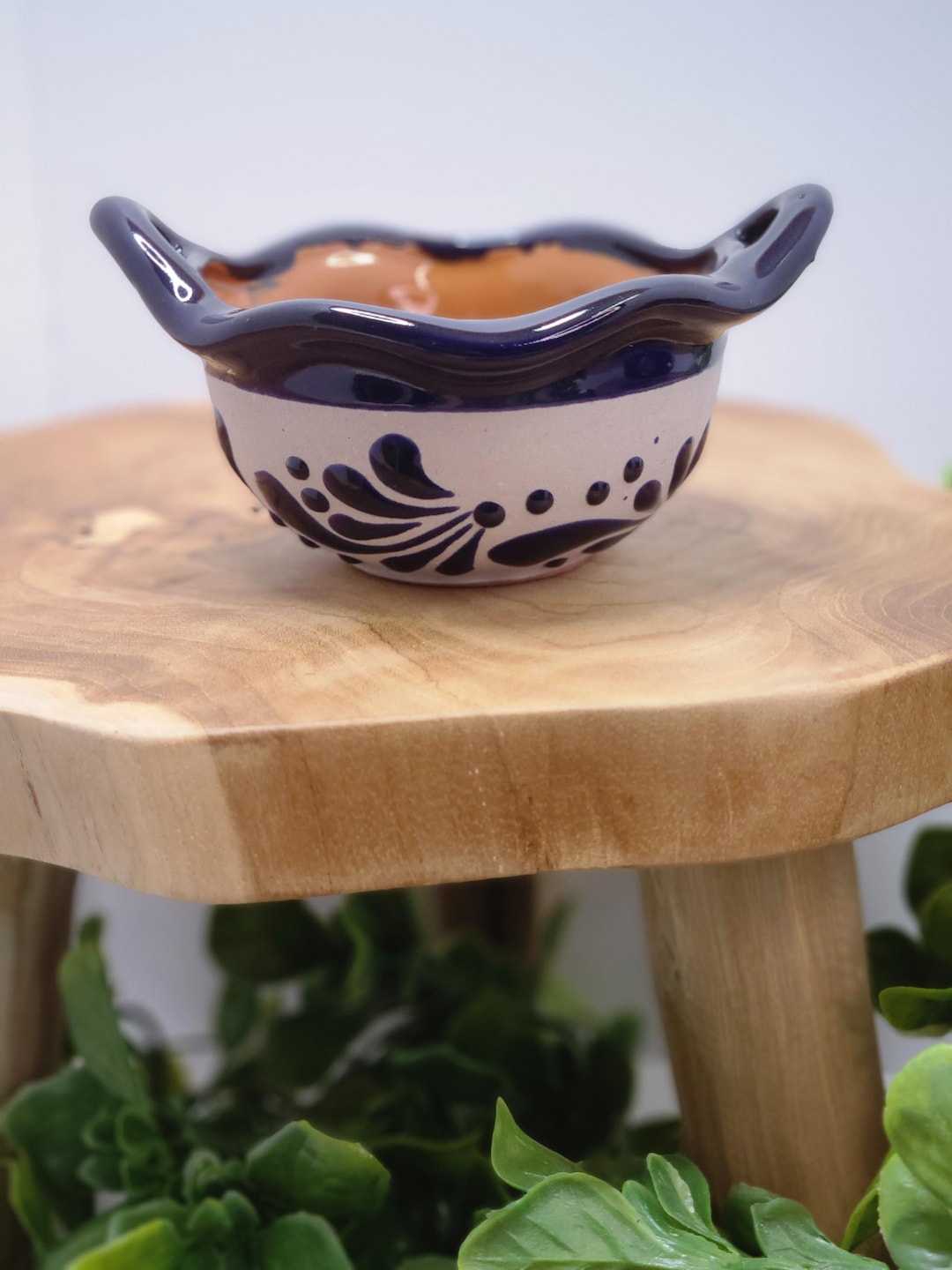 Handmade Mexican Barro Salsa Bowl: Engobe Design - Etsy