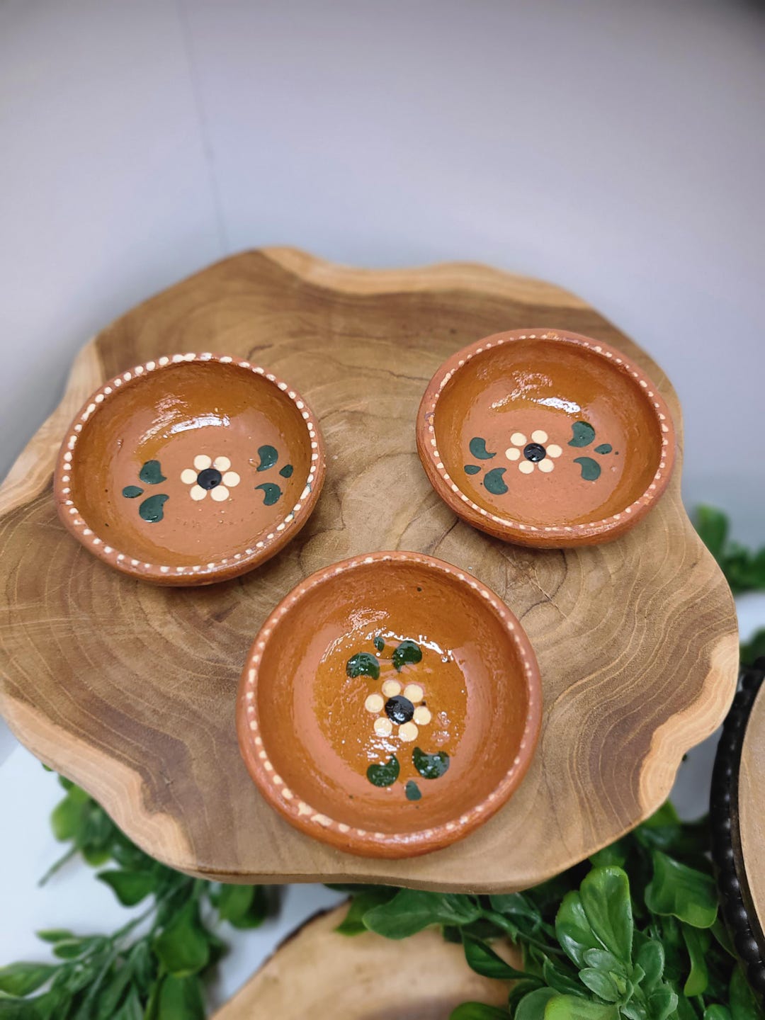 Terracotta Salsa Bowl Set: Mexican Clay Barro Dish, Kitchen Decor - Etsy