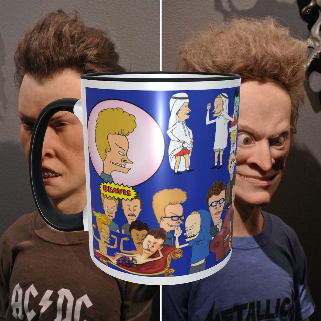 Beavis and Butthead Version #3, 11oz Dishwasher Safe Coffee Mug, Black ...