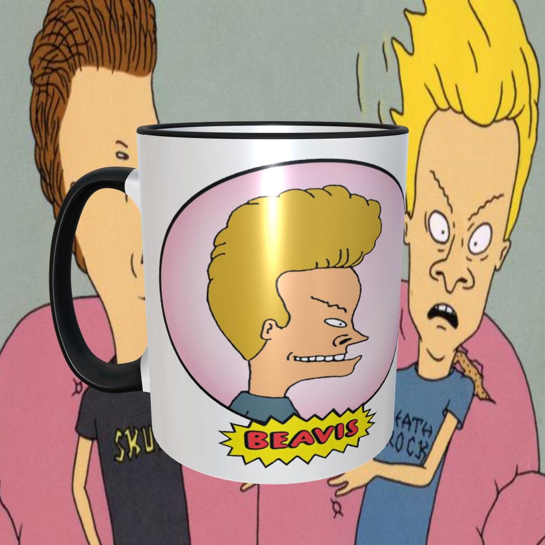 Beavis and Butthead Version #1, 11oz Dishwasher Safe Coffee Mug, Black ...