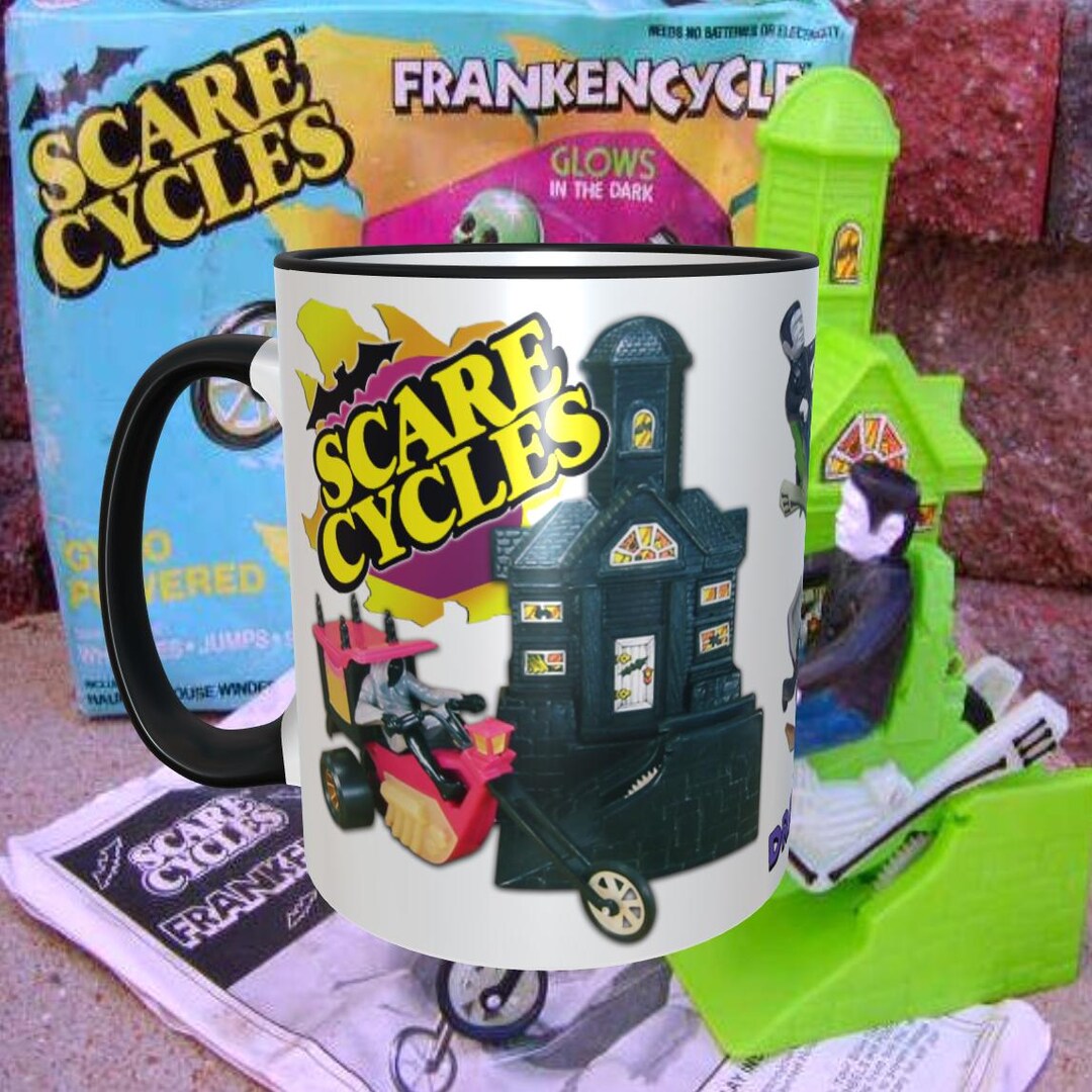 Scare Cycles Vintage Toys, 11oz Dishwasher Safe Coffee Mug, Black ...