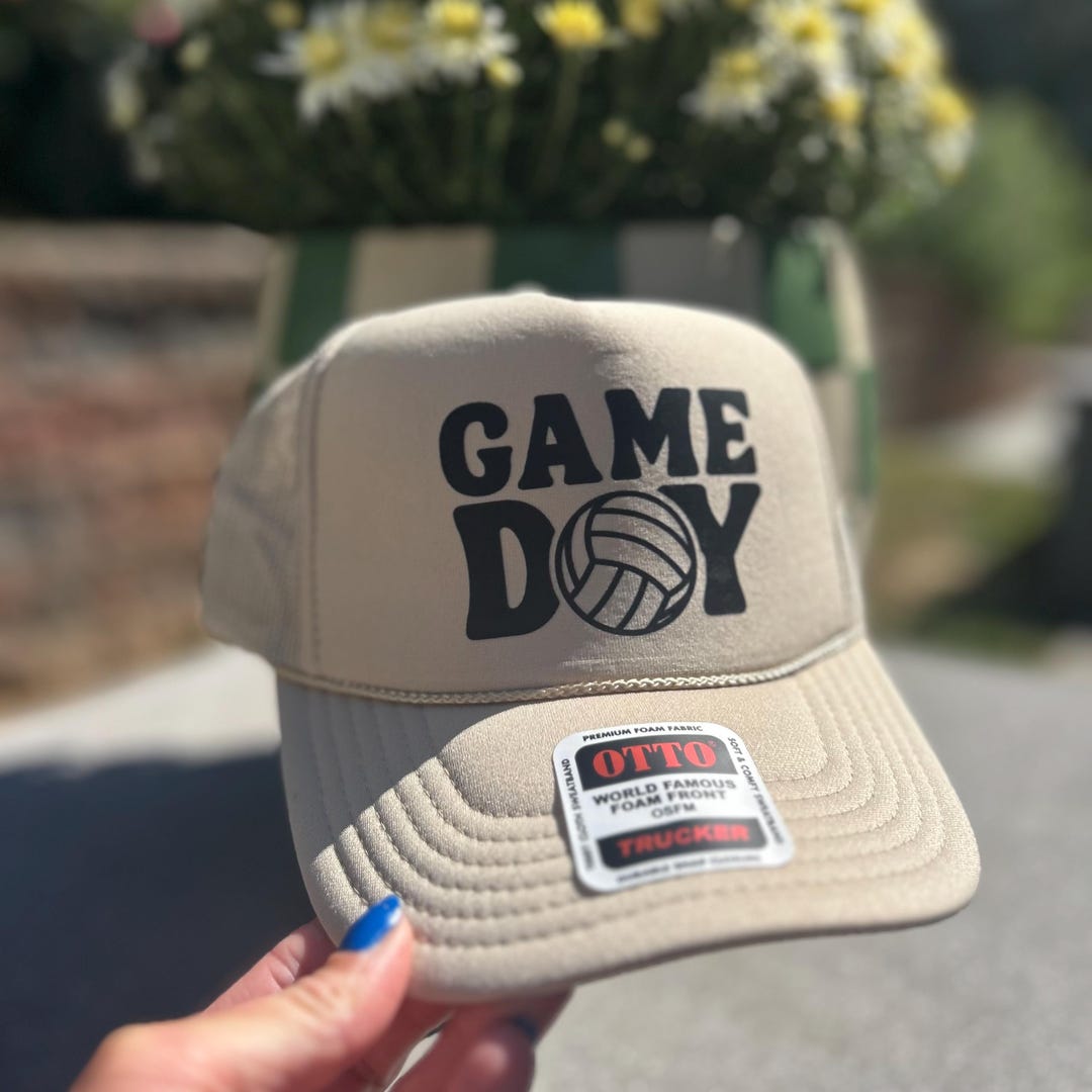 Game Day Volleyball OTTO Trucker Hat | Tan - Etsy
