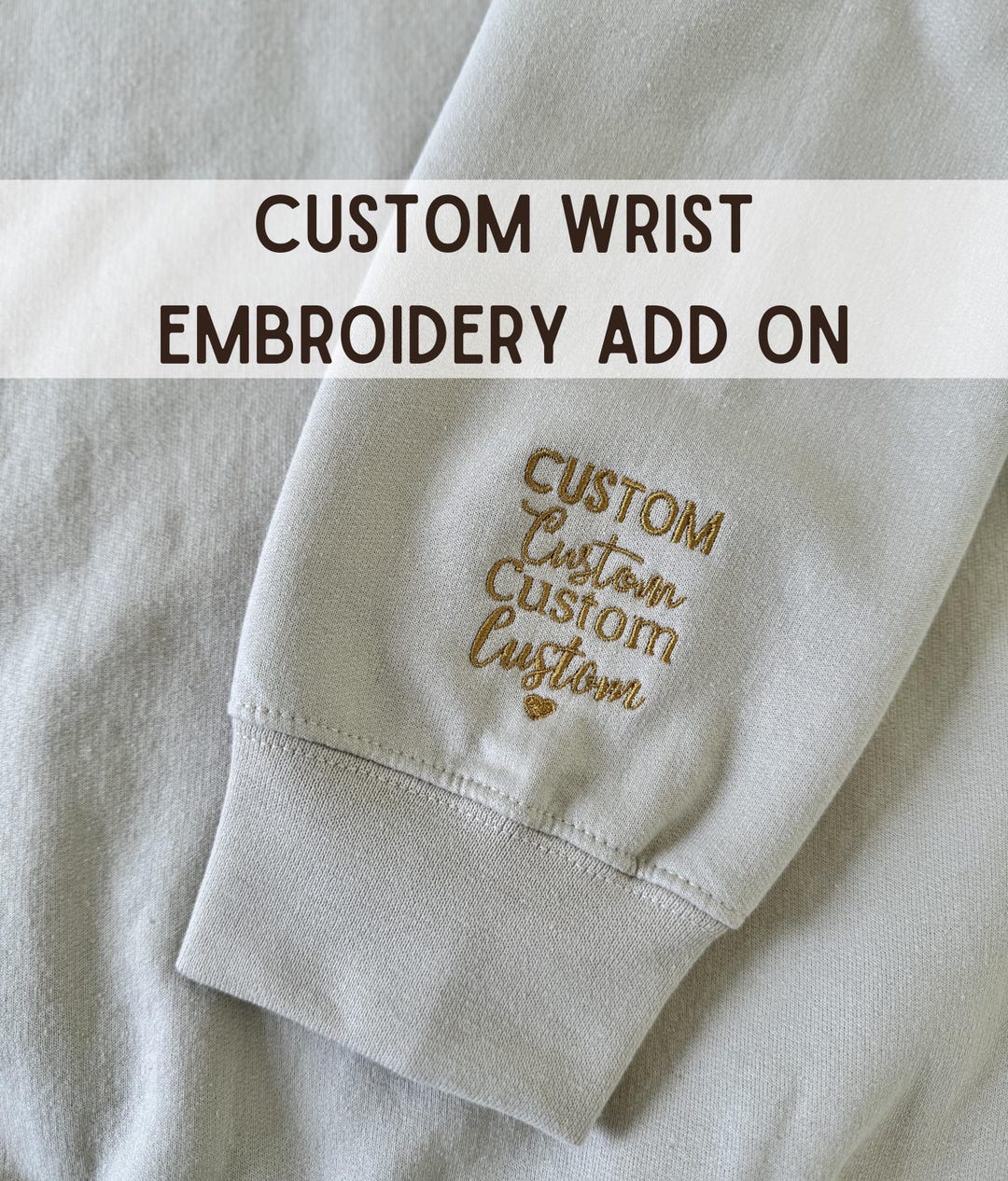 Embroidered Sleeve Add On - Etsy