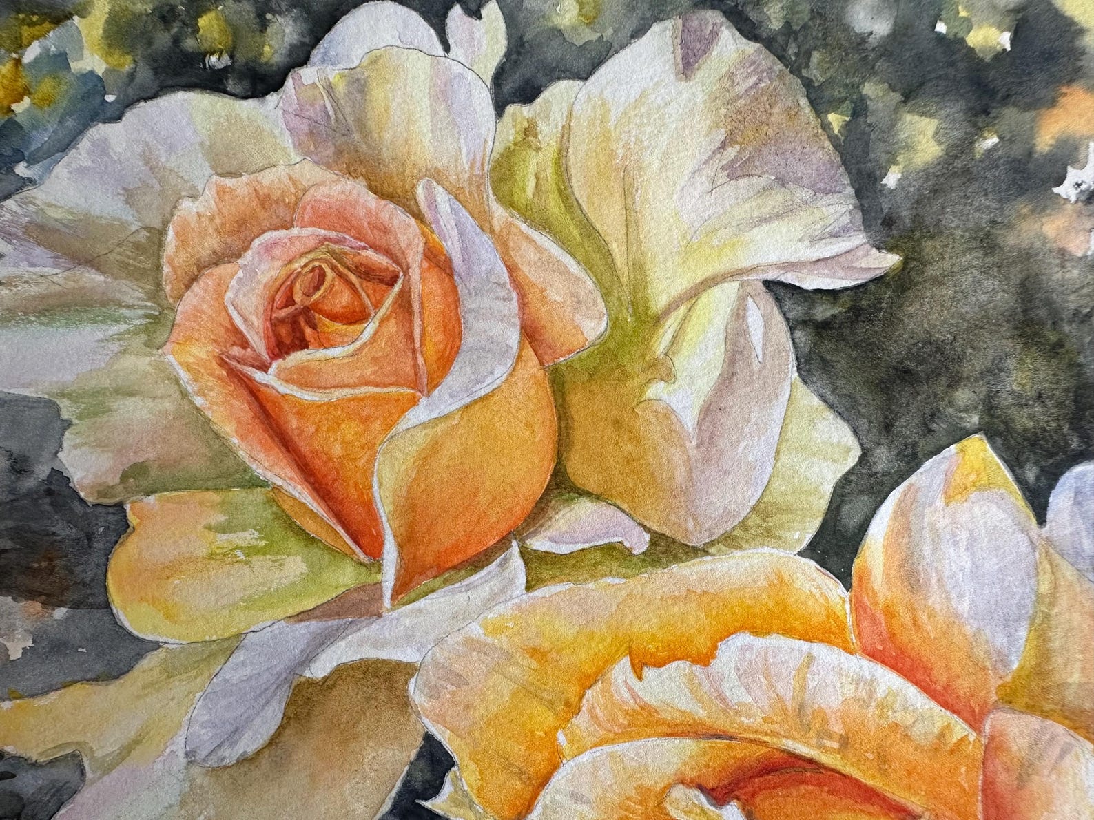 Rose Flower Original Art| Yellow Floral Wall Decor| Nature Print ...