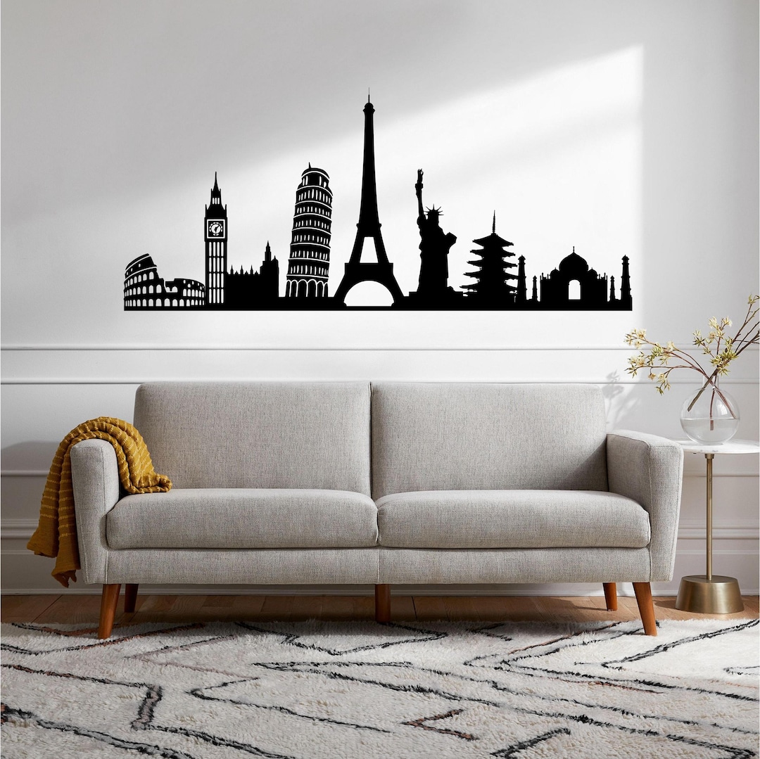 Cities of the World Decorative Decal Wall Sticker - Etsy