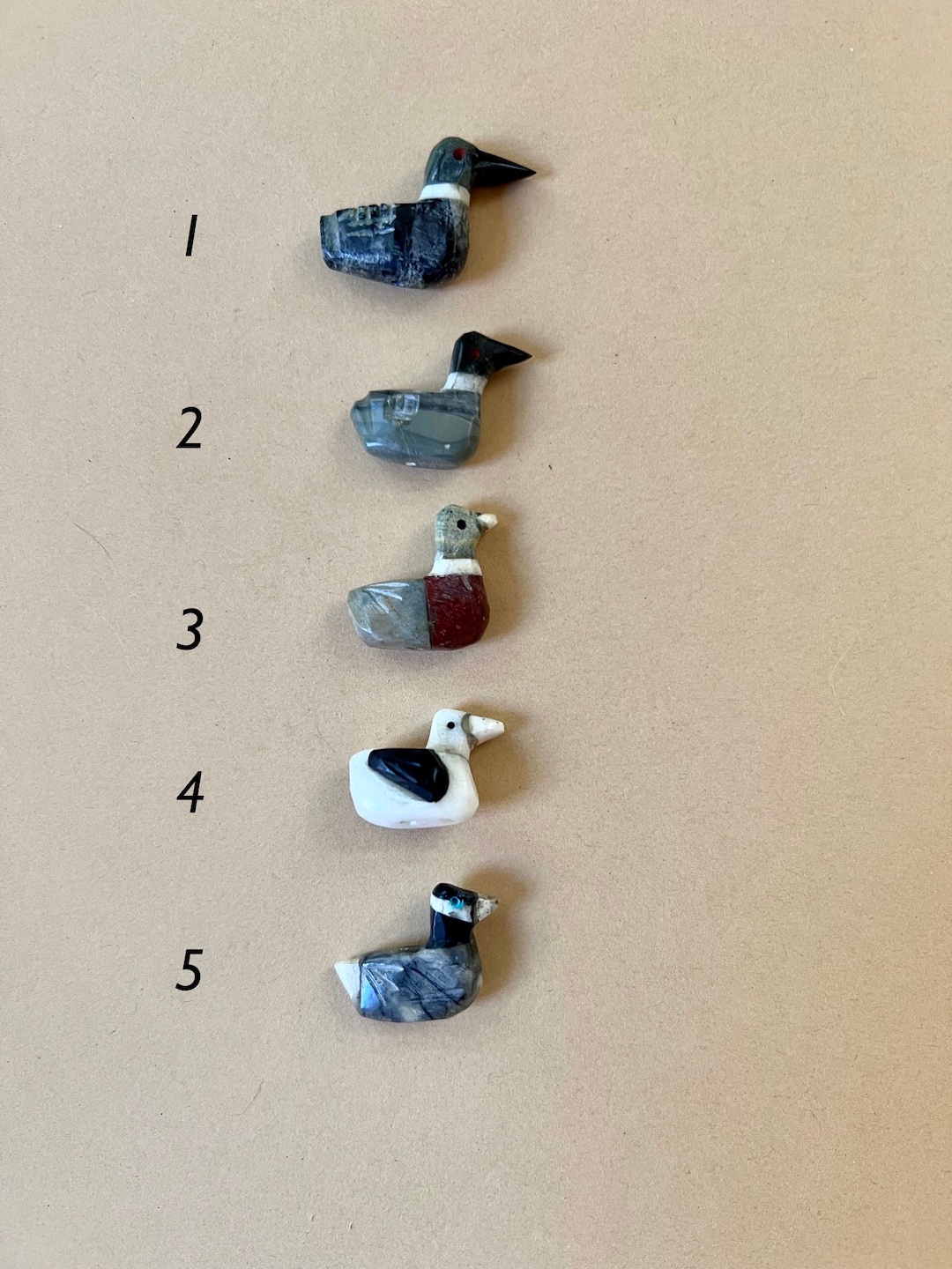 Loon, Duck, Goose Fetish Bird Beads, Bird Bead, Bird Necklace Bead ...