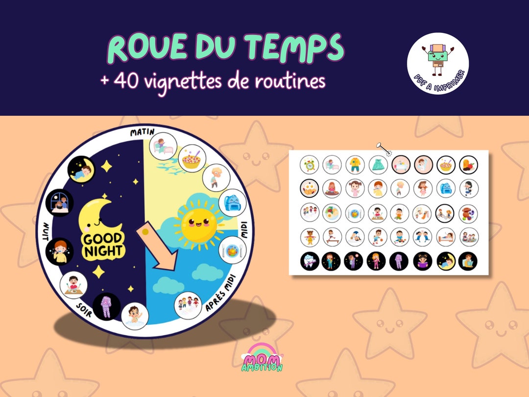 Wheel of Time, Wheel of Children's Routines, 24-hour Wheel for Children ...