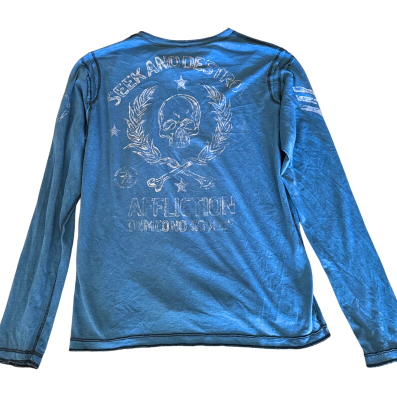 Affliction Cross Wing Reversible Grunge Cyber Y2K Long Sleeve Shirt - Etsy