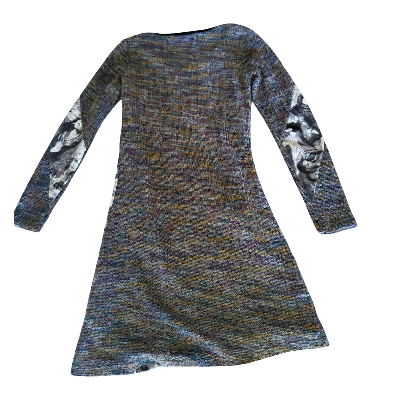Rare 90s Vintage Wool Knit Patchwork 'jessica Alba' Print Dress - Etsy