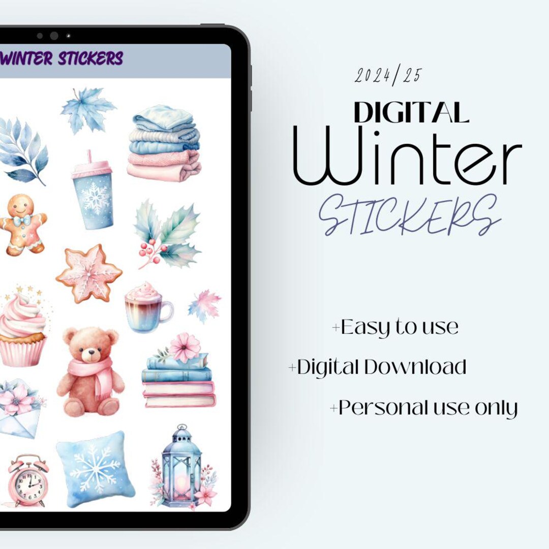 Winter Wonderland Digital Planner Stickers Digital Sticker Book ...
