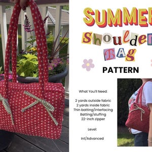 Summer Shoulder Bag Sewing Pattern + Instructions - Etsy