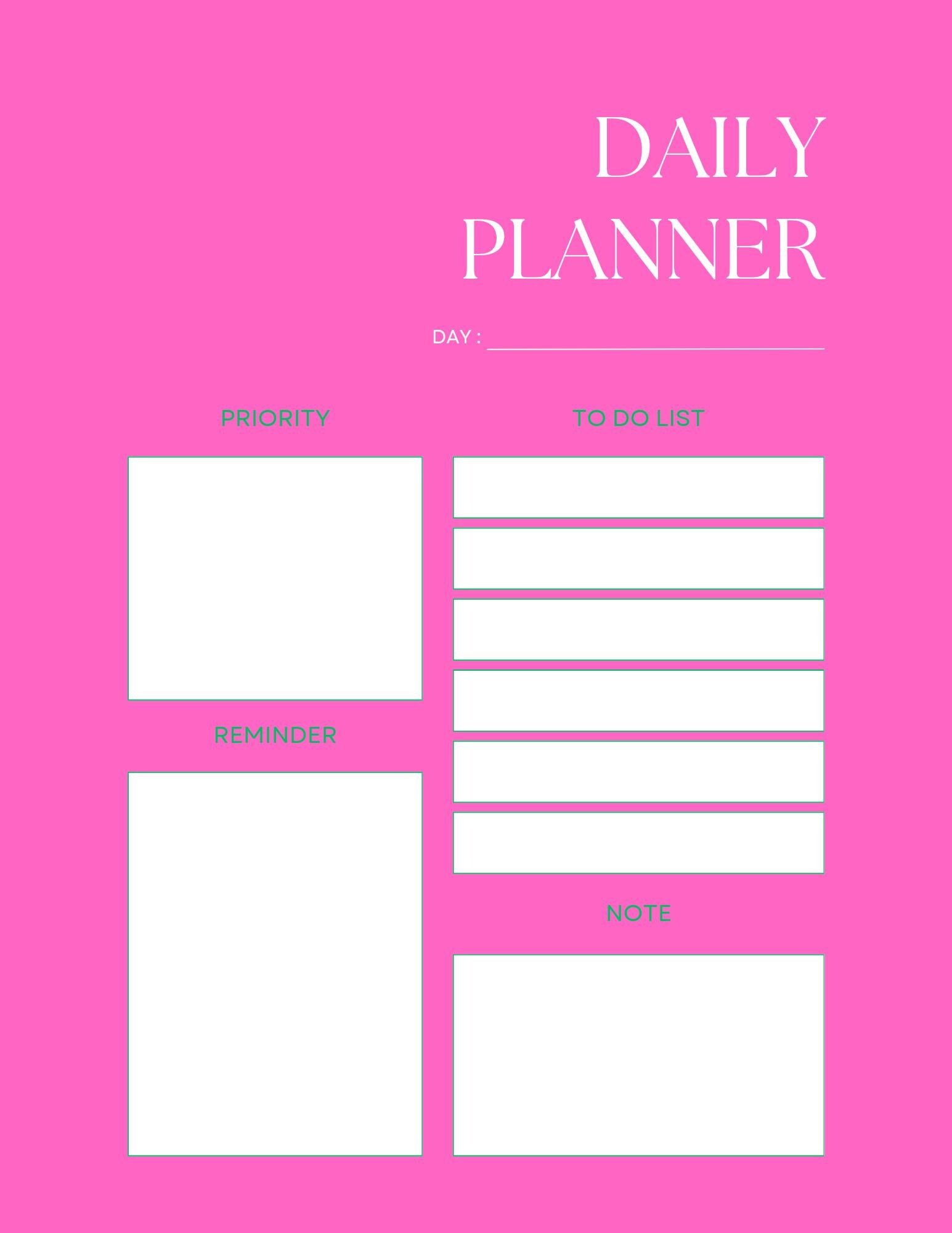 My Pink Planner - Etsy
