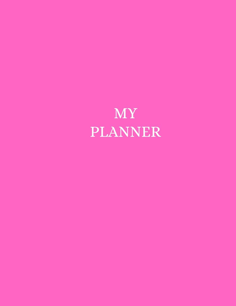My Pink Planner - Etsy