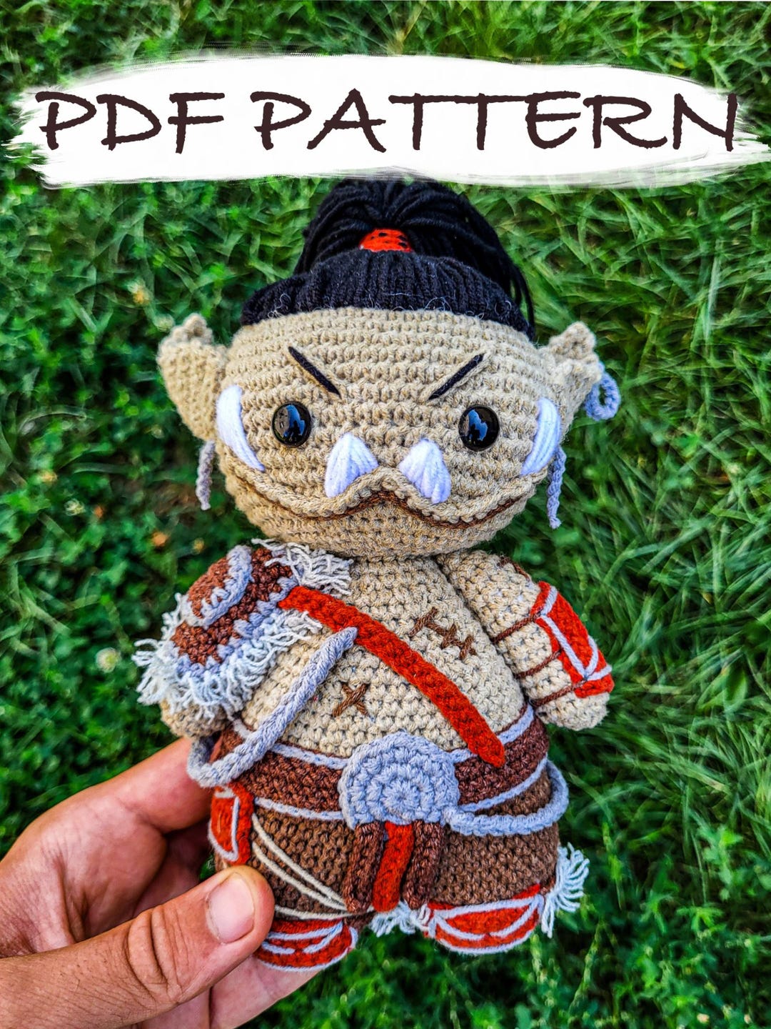 Crochet Pattern Orc DIY Amigurumi Crochet Pattern Gift for Him Plush ...