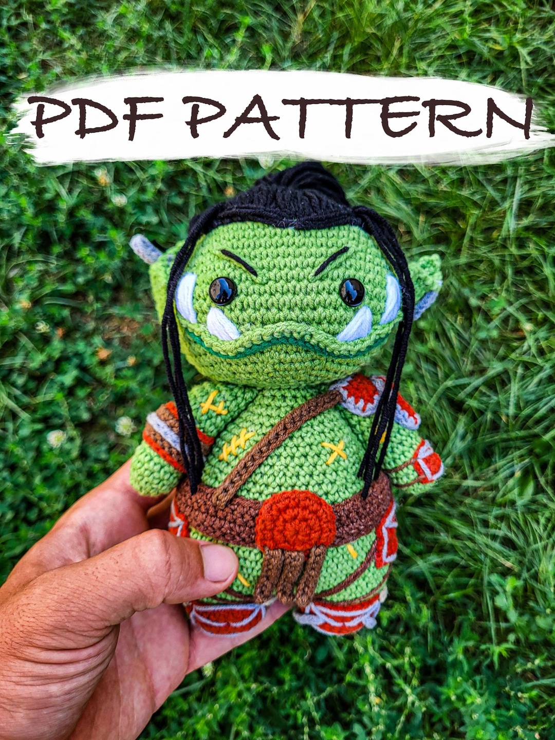 Crochet Orc Pattern – Amigurumi Fantasy Doll PDF Tutorial, Geek Gift ...