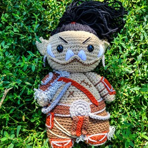 Crochet Orc Amigurumi Pattern PDF – DIY Fantasy Warrior Doll Tutorial ...