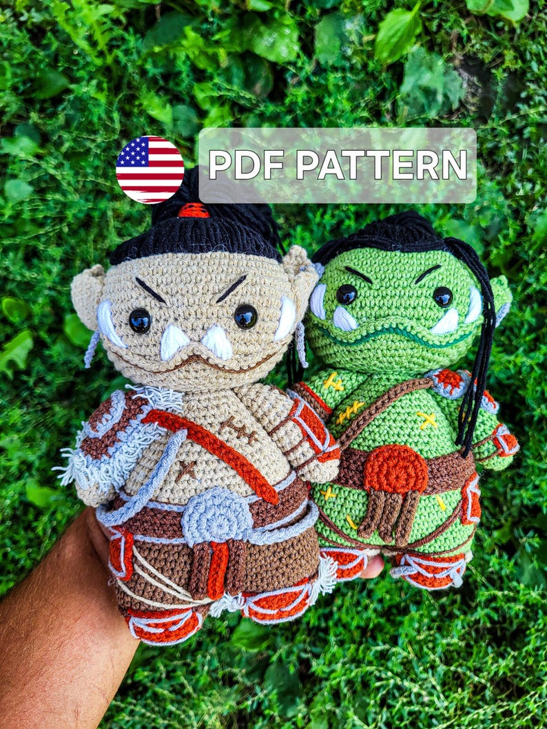 Amigurumi Orc Bundle Crochet Pattern PDF – Handmade Fantasy Doll ...