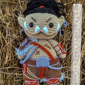 Crochet Orc Amigurumi Pattern PDF – DIY Fantasy Warrior Doll Tutorial ...
