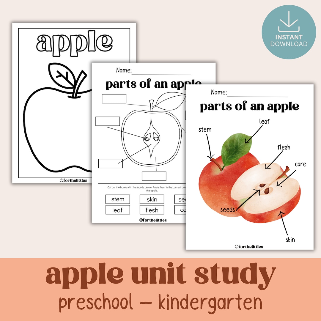 Apple Unit Study Homeschool | Fall Printables | Preschool Nature Study ...