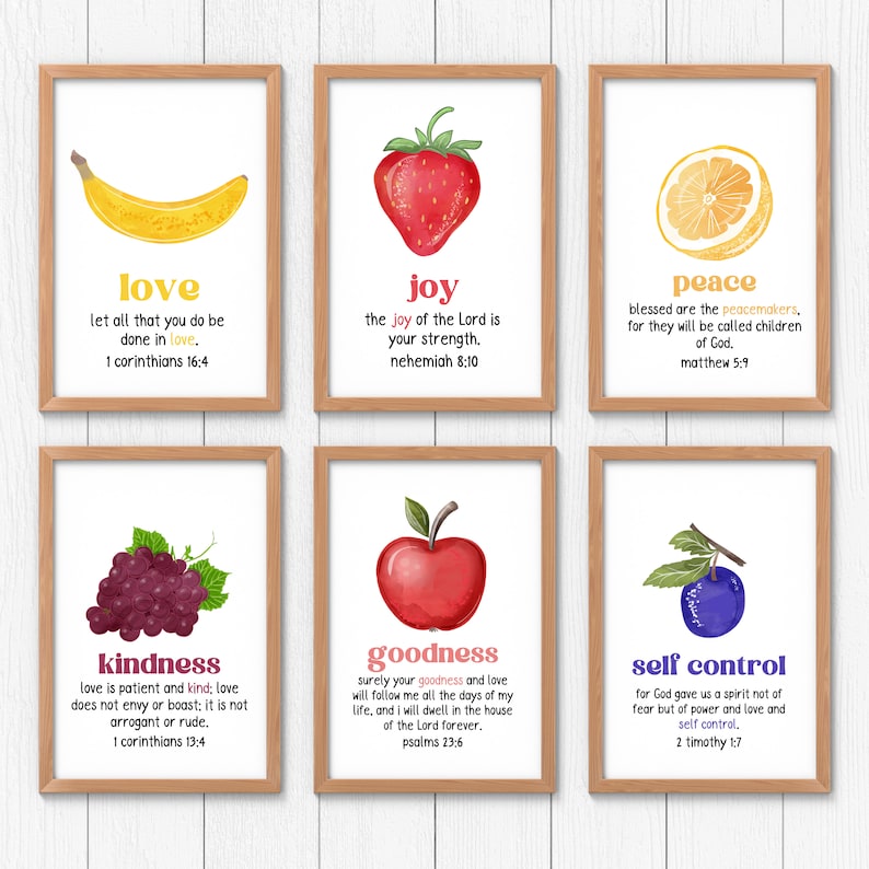 Fruit of the Spirit Flash Cards | Digital Printable | Teaching Fruits ...