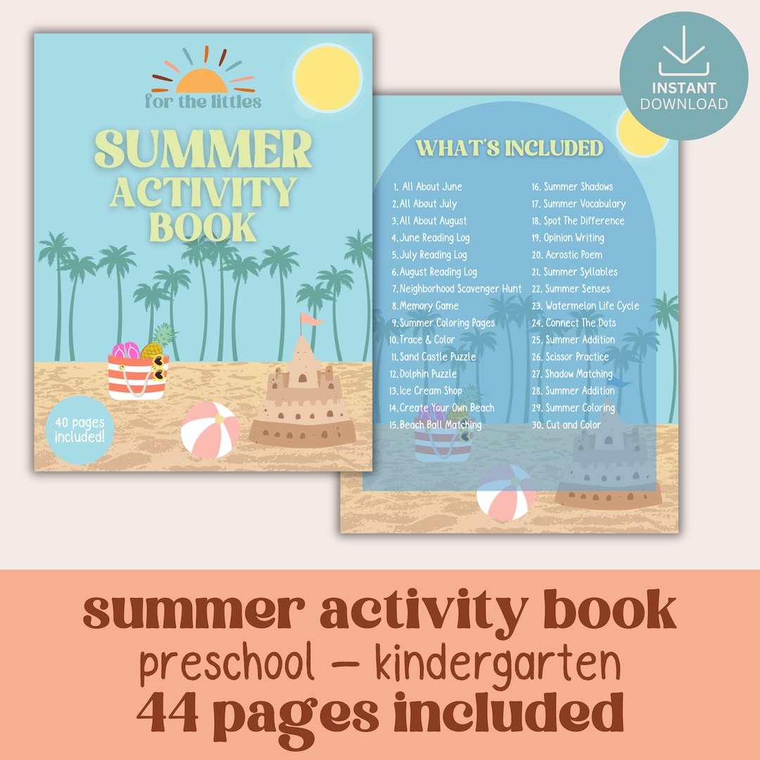 Summer Activity Book | Summer Activity Pages | Pre-k & Kindergarten ...