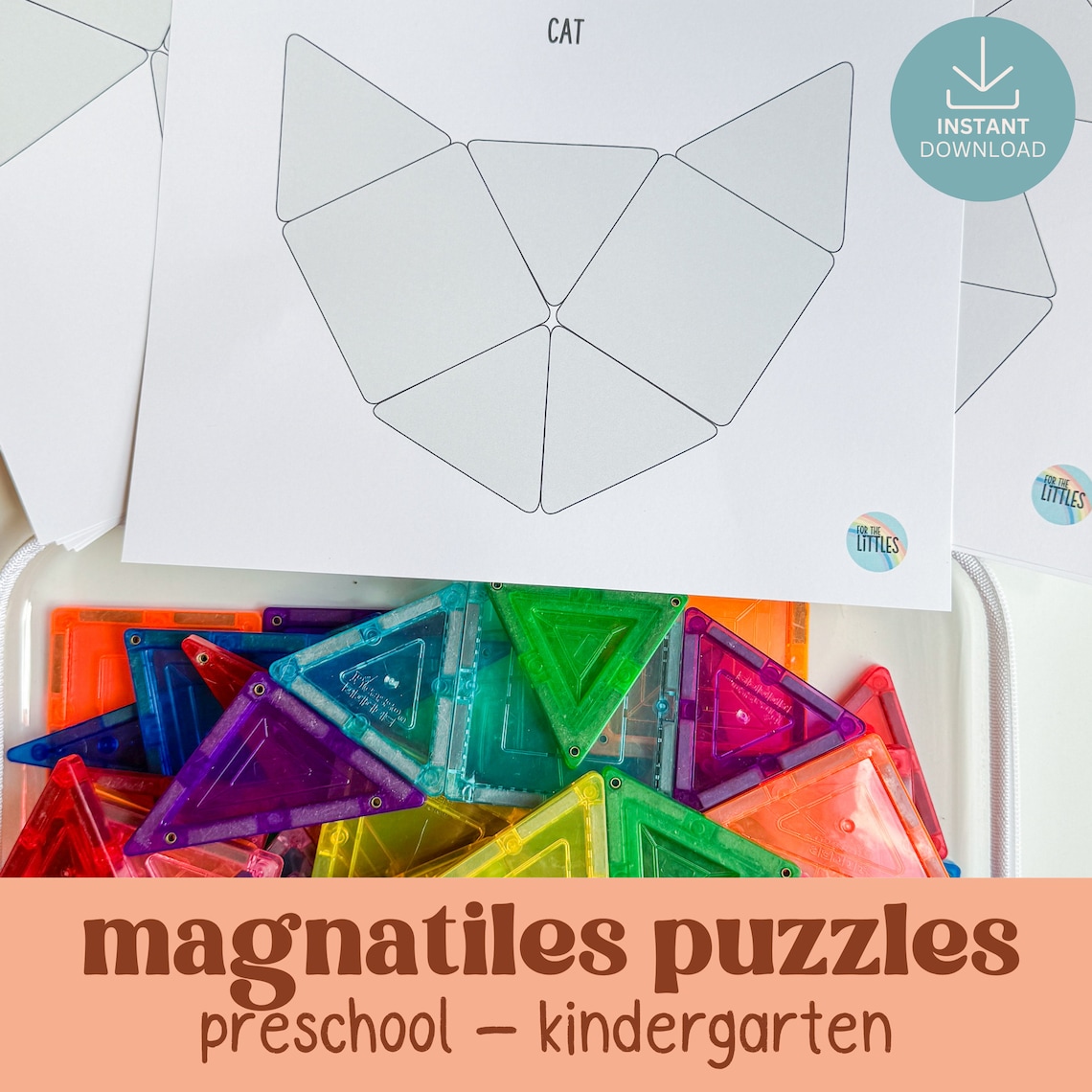Magnetic Tiles Templates | Magnet Tile Activity Card | Puzzles ...