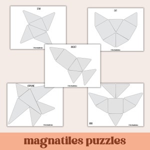 Magnetic Tiles Templates | Magnet Tile Activity Card | Puzzles ...