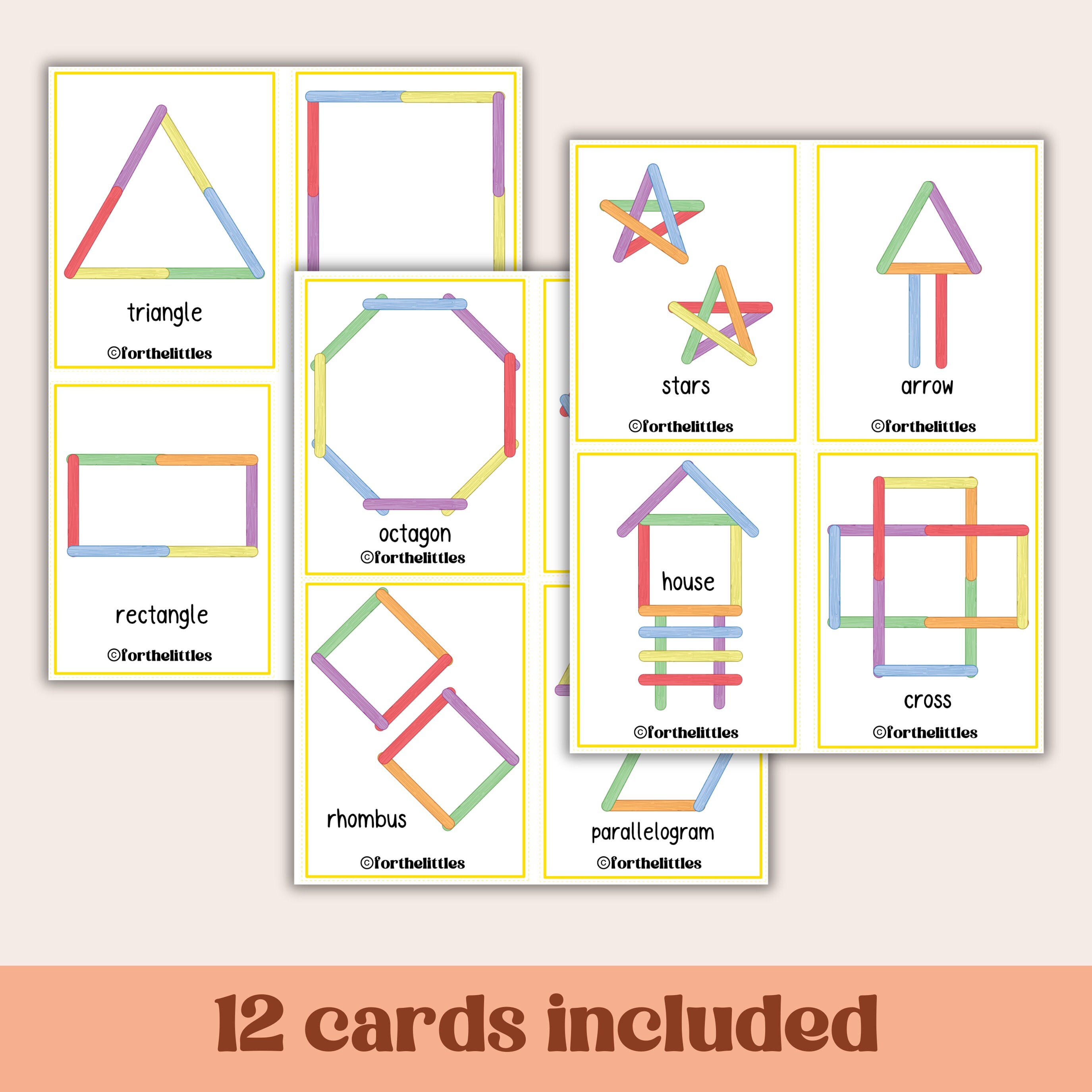 Colorful Popsicle Stick Flashcards | Preschool Learning | Fun ...