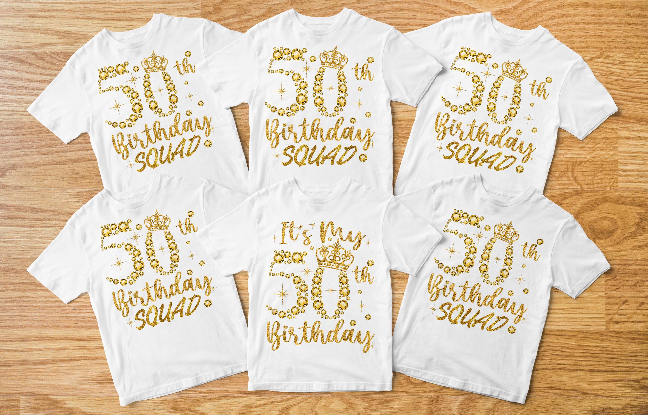 50 Birthday Crew, Birthday Party Group Shirts,50th Birthday Queen, 50th ...