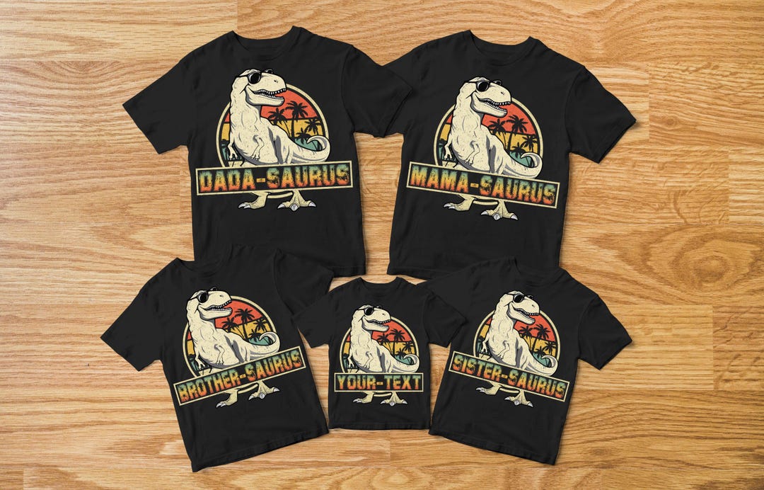 Custom Matching Family Saurus T-shirts, Dinosaur Shirt, Daddysaurus ...