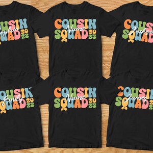 Personalized Groovy Cousin Crew Kids 2025 Shirt - Retro Custom Matching Cousins Shirts - Cousin ...