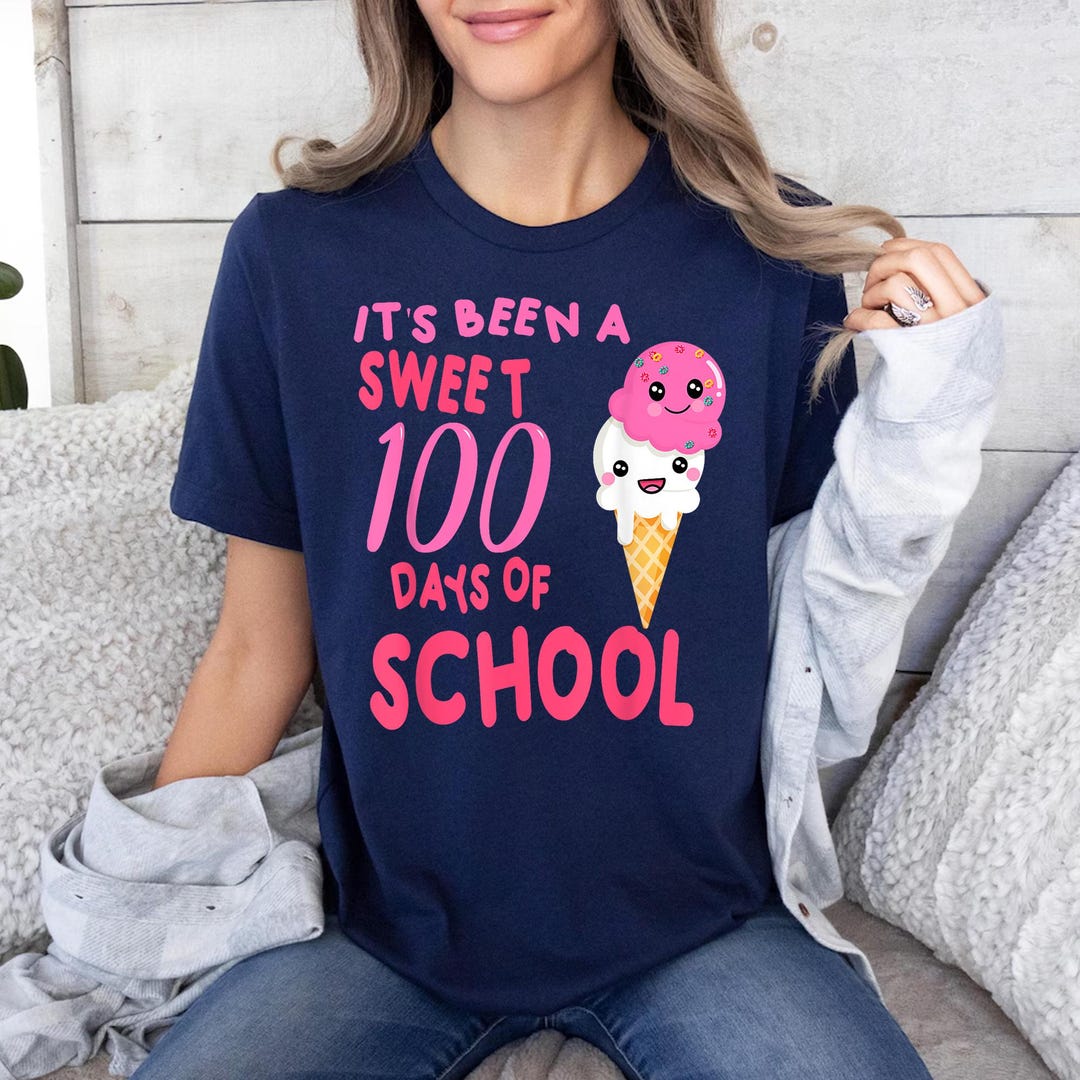 100th Day of School DIY Ice Cream Cone Shirt Kit, 100th Day of School ...