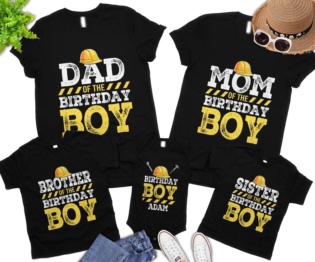 Construction Birthday Shirt, Construction Family Shirts, Construction ...