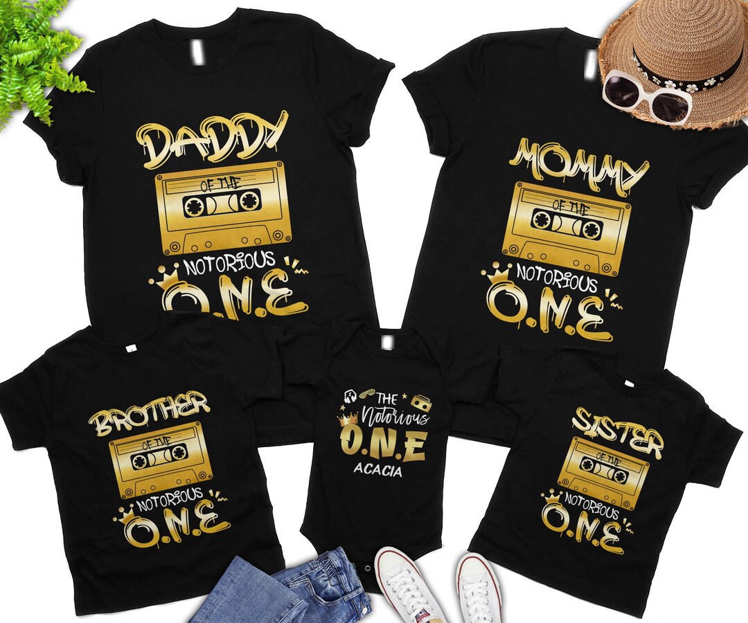 Notorious One Birthday Family Shirts, Personalized Notorious One First ...