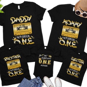 Notorious One Birthday Family Shirts, Personalized Notorious One First ...