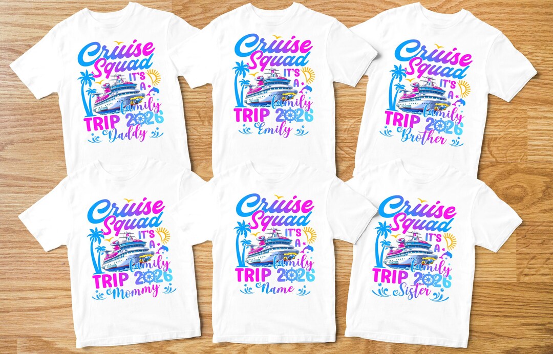 Custom Family Cruise Shirts 2026, Family Matching Vacation T-shirts ...