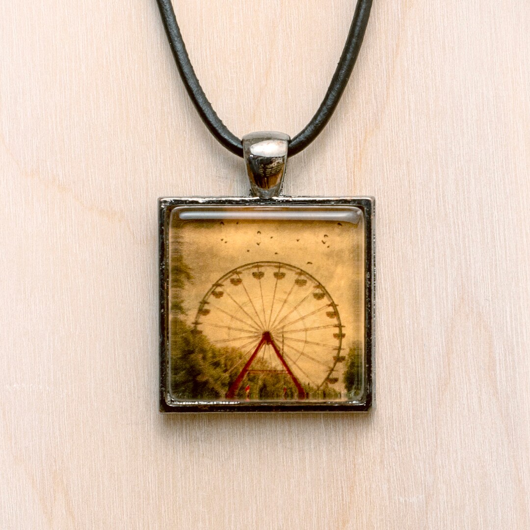 Brown Ferris Wheel Jewelry/ferris Wheel Necklace/ferris Wheel Pendant ...