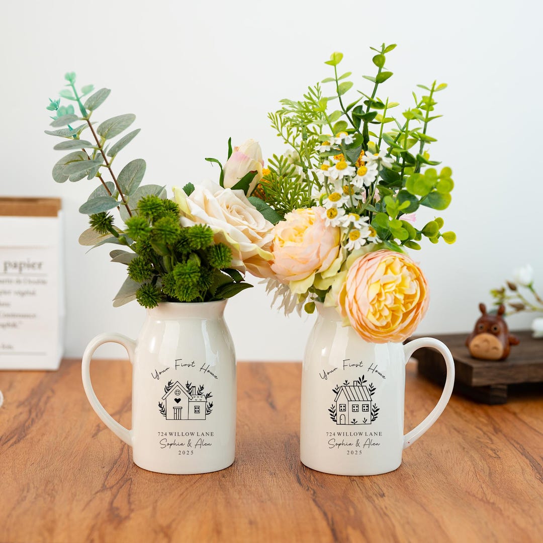 Personalised New Home Gift - New Home Small Vase - Housewarming Gift ...