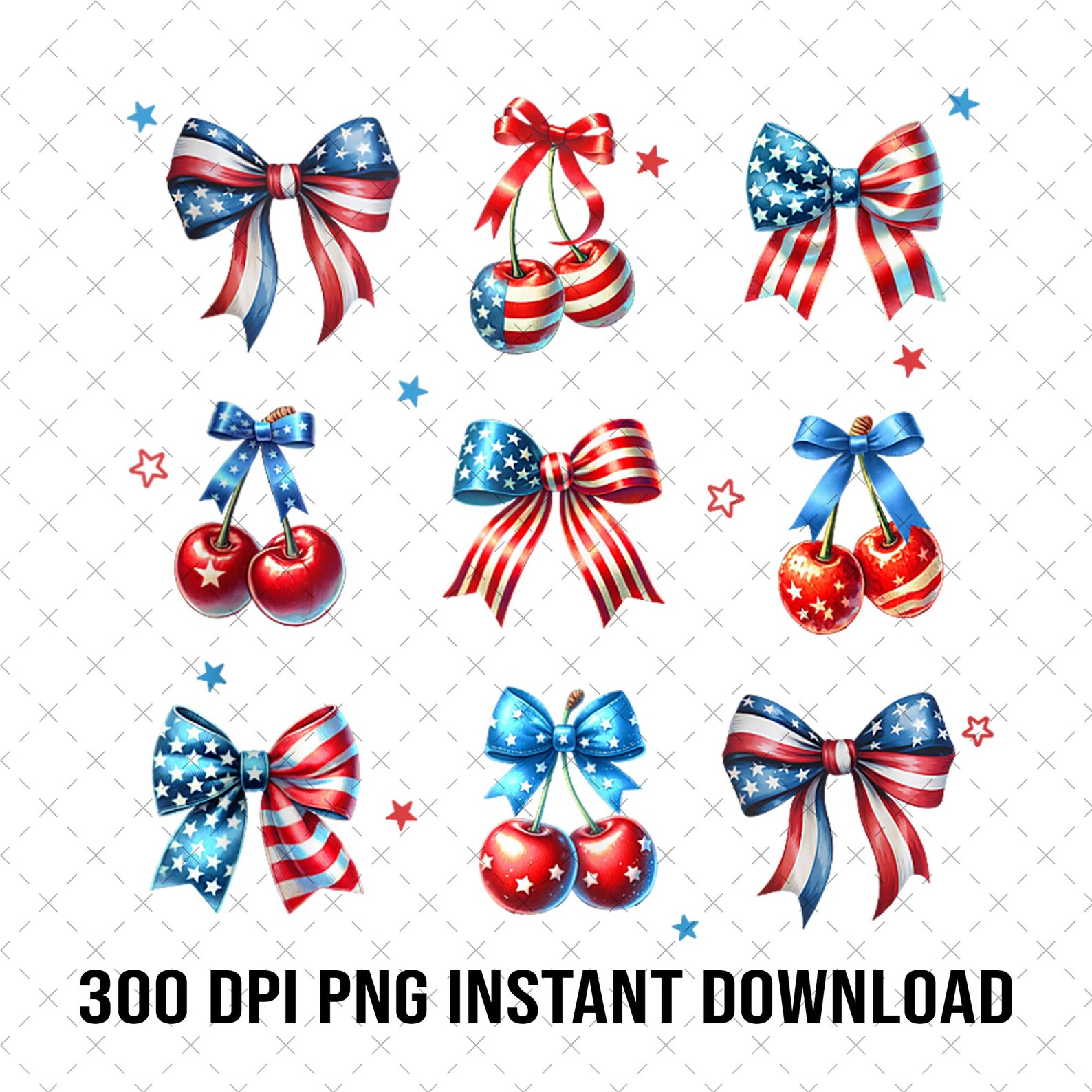 Coquette Cherry Bow Png, America Png, 4th of July Png, Coquette Bow Png ...