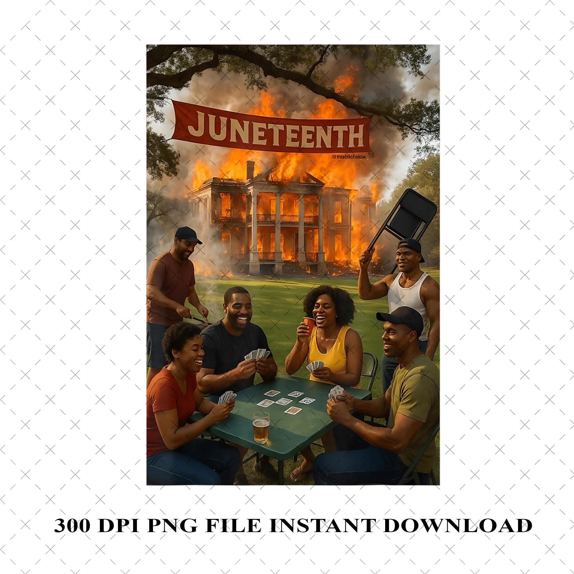 Nottoway Plantation Fire PNG, Juneteenth 2025 PNG, They Built It on Our ...